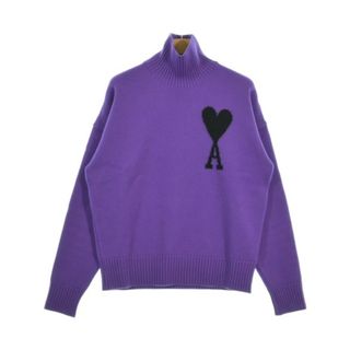ami - ami アミ ニット・セーター -(XL位) 紫 【古着】【中古 ami - ami アミ ニット・セーター -(XL位) 紫 【古着】【中古