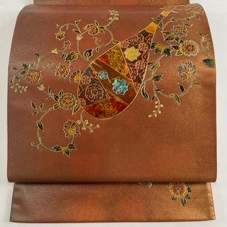 平和屋着物◎六通柄袋帯 唐織 花丸文 金銀糸 正絹 逸品 平和屋着物◎六通柄袋帯 唐織 花丸文 金銀糸 正絹 逸品