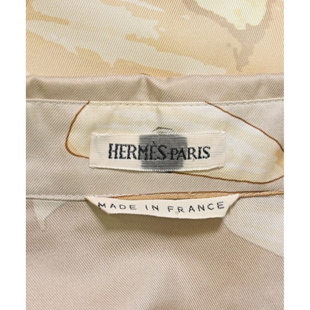 HERMES - HERMES エルメス ブラウス 42(M位) ベージュ(総柄 HERMES - HERMES エルメス ブラウス 42(M位) ベージュ(総柄