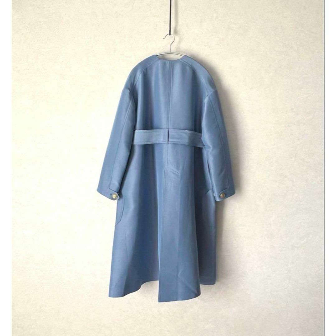 Drawer - CYCLAS 19万コットンシルクグログランノーカラーコート Drawer - CYCLAS 19万コットンシルクグログランノーカラーコート