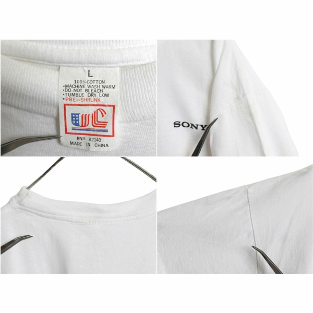90s ☆ SONY 企業 イラスト プリント Tシャツ メンズ L / 古着 90s ☆ SONY 企業 イラスト プリント Tシャツ メンズ L / 古着