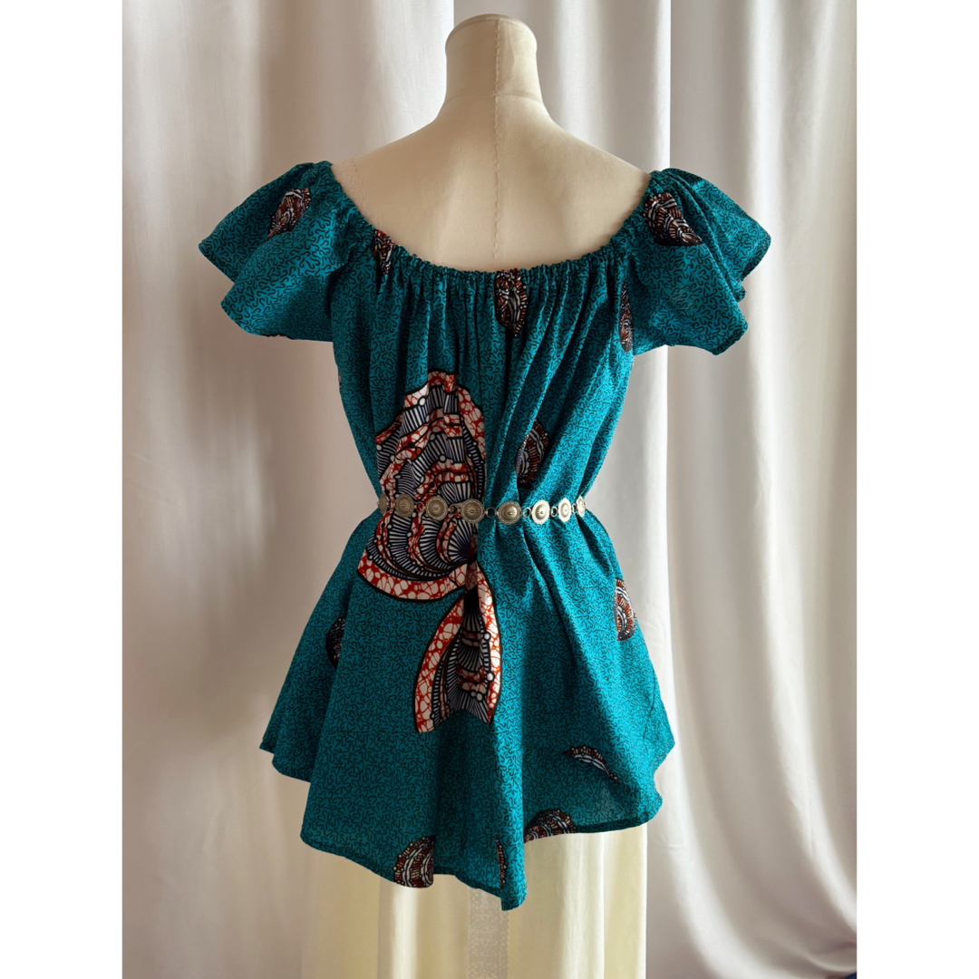 VINTAGE - ビンテージ 70s アフリカン ドレス バティック VINTAGE - ビンテージ 70s アフリカン ドレス バティック