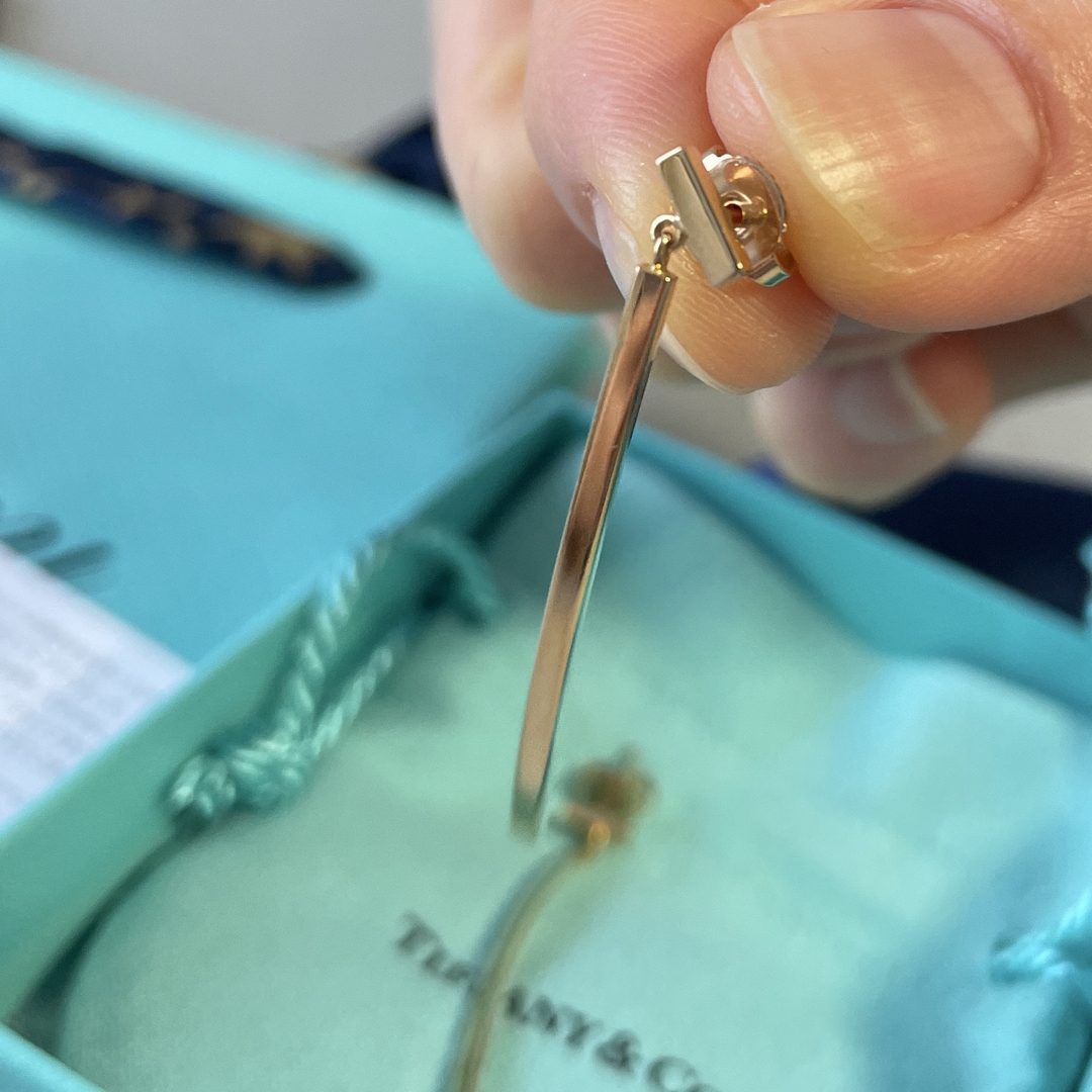 Tiffany & Co. - ティファニー Tバーピアス ローズゴールドの Tiffany & Co. - ティファニー Tバーピアス ローズゴールドの