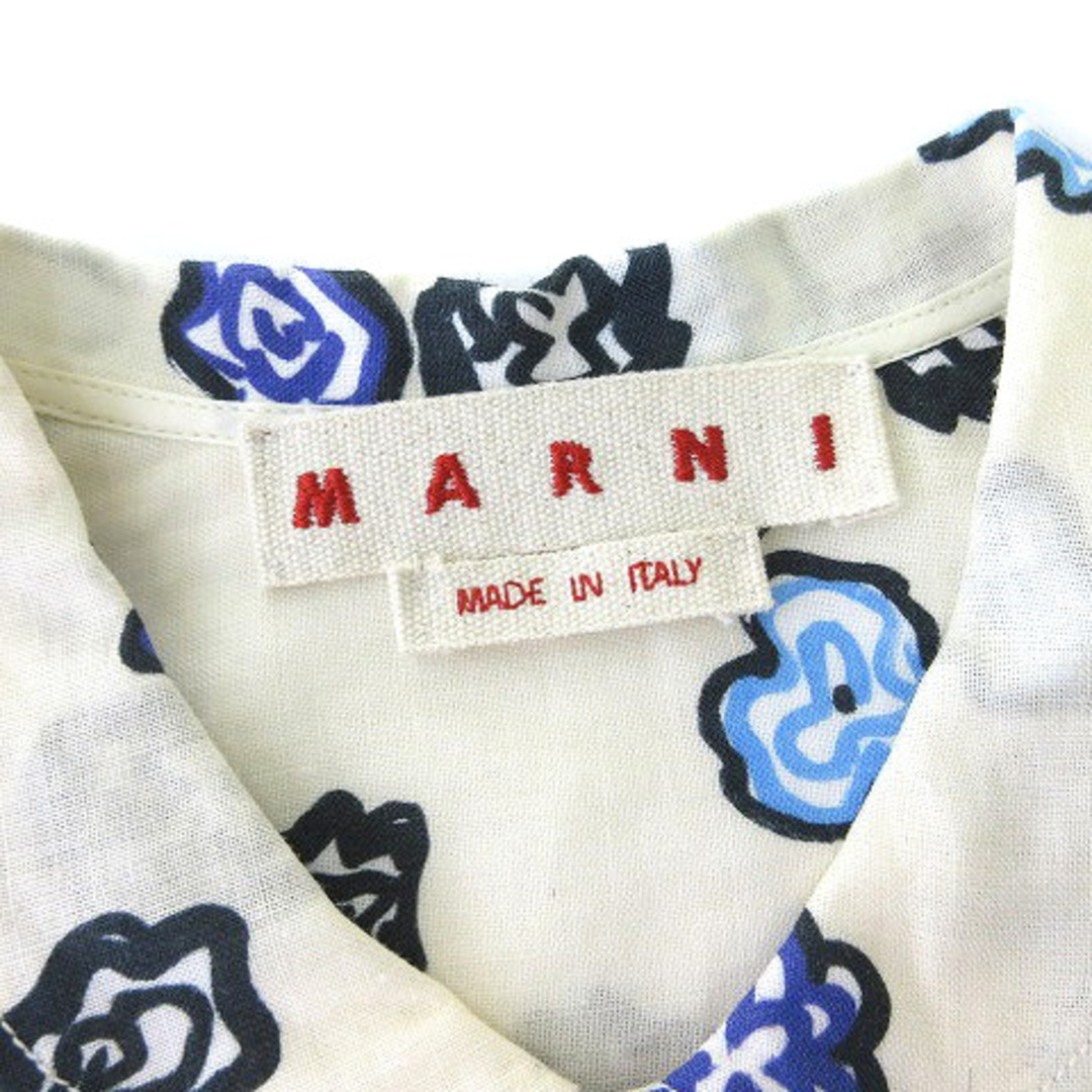 MARNI - マルニ リネン シャツ ブラウス 花柄 半袖 7分袖 MARNI - マルニ リネン シャツ ブラウス 花柄 半袖 7分袖