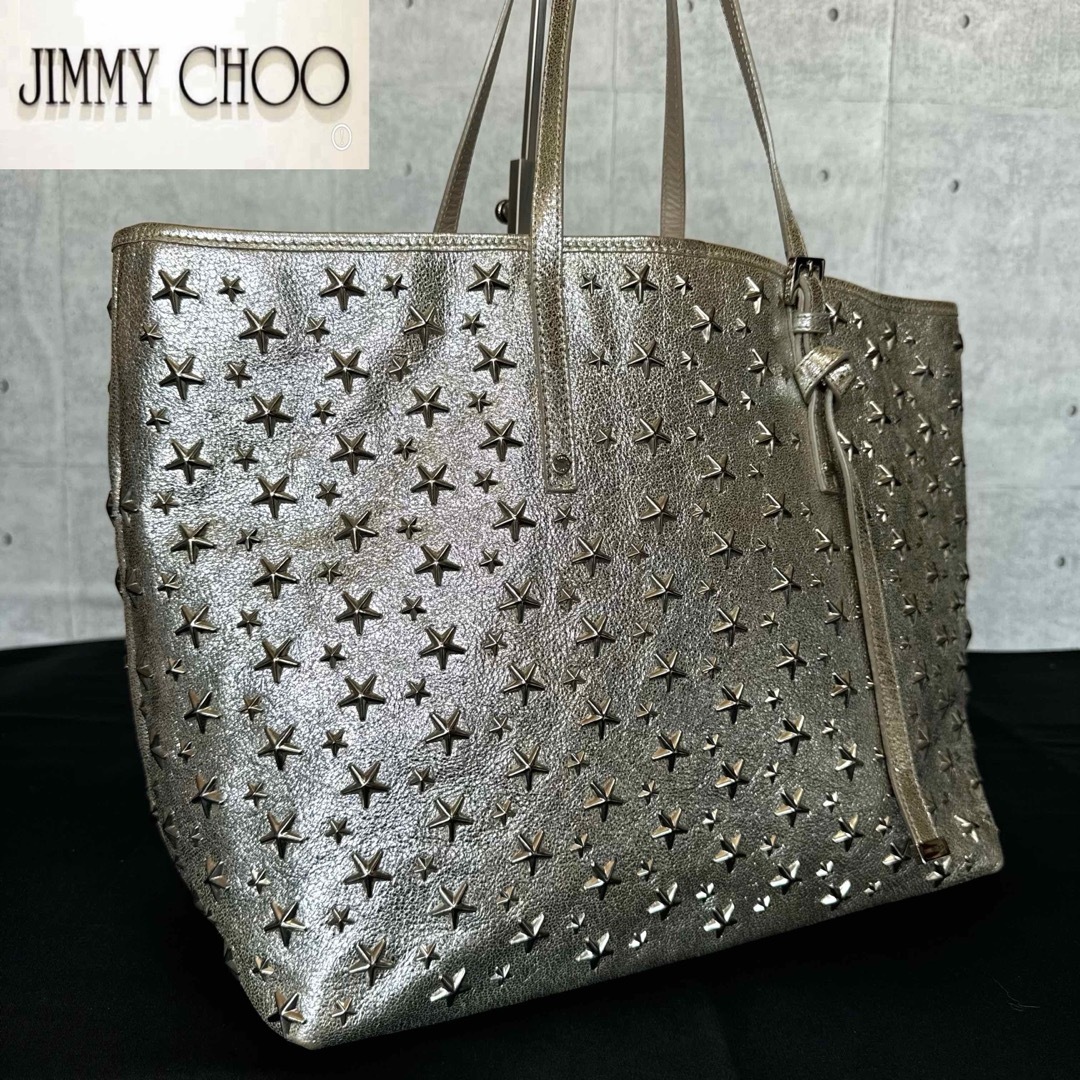 JIMMY CHOO - 【良品】JIMMY CHOO SASHA/M シルバー スタッズ JIMMY CHOO - 【良品】JIMMY CHOO SASHA/M シルバー スタッズ