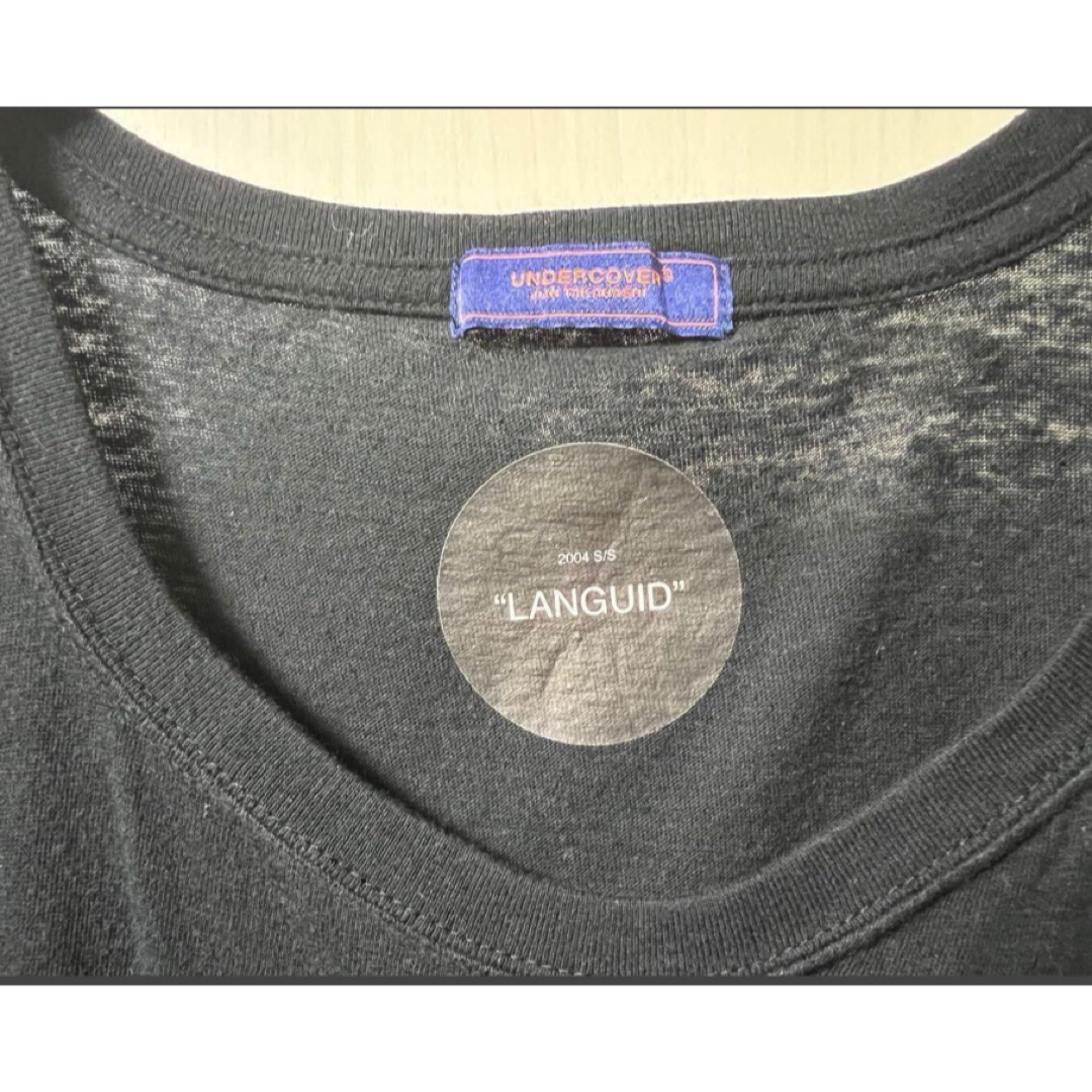 UNDERCOVER - UNDERCOVER Languid 七分袖カットソー ブラック UNDERCOVER - UNDERCOVER Languid 七分袖カットソー ブラック