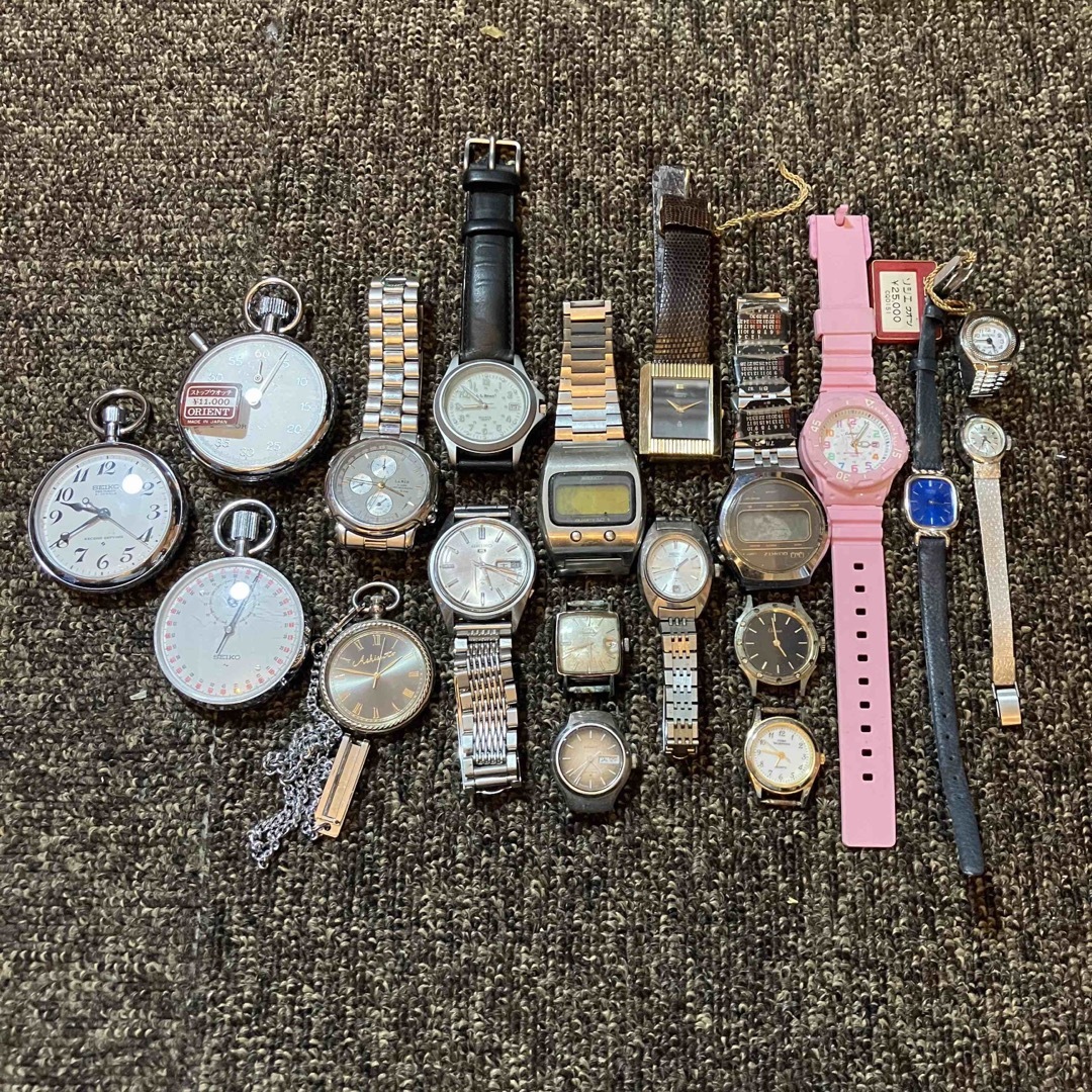 SEIKO - ③電池・手巻き・自動巻き腕時計 19個 ジャンクセットの SEIKO - ③電池・手巻き・自動巻き腕時計 19個 ジャンクセットの