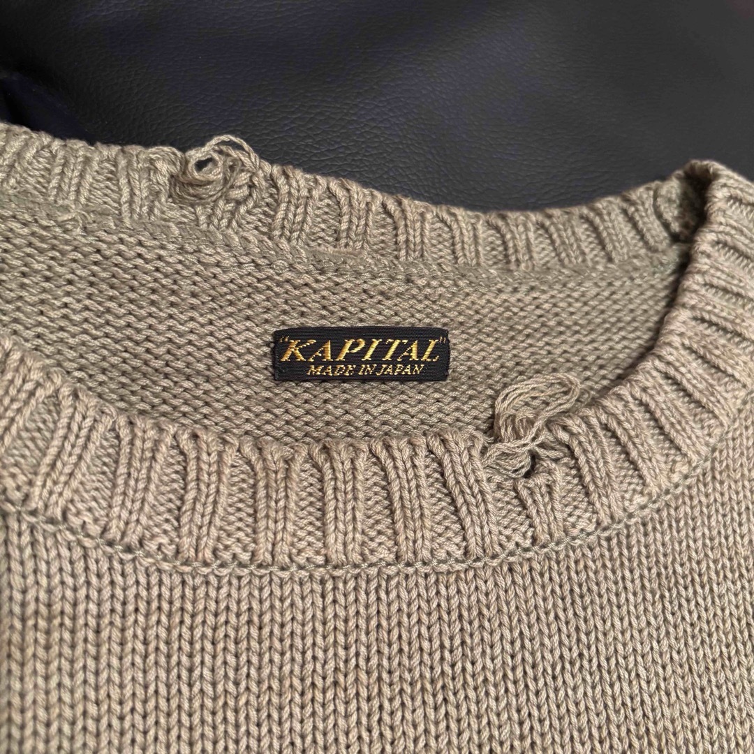 KAPITAL - 希少 KAPITAL キャピタル スマイリーダメージニット S KAPITAL - 希少 KAPITAL キャピタル スマイリーダメージニット S
