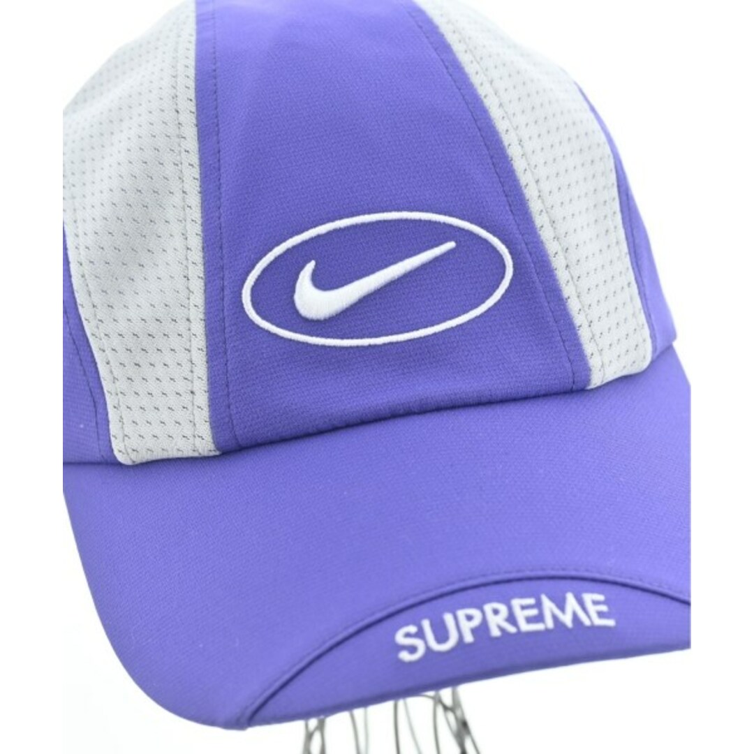 Supreme - Supreme シュプリーム キャップ M/L 紫xグレー 【古着 Supreme - Supreme シュプリーム キャップ M/L 紫xグレー 【古着