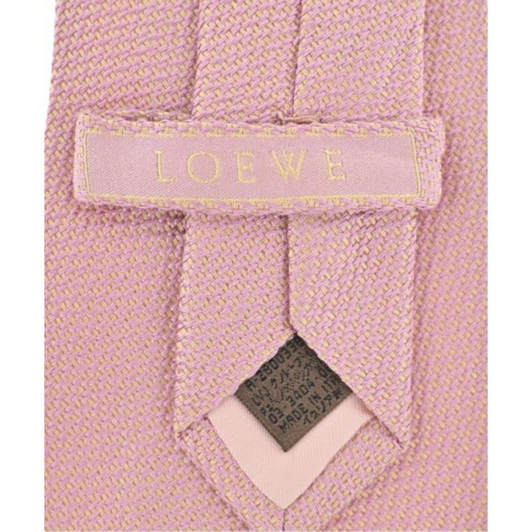 LOEWE - LOEWE ロエベ ネクタイ - ピンクx黄(総柄) 【古着 LOEWE - LOEWE ロエベ ネクタイ - ピンクx黄(総柄) 【古着
