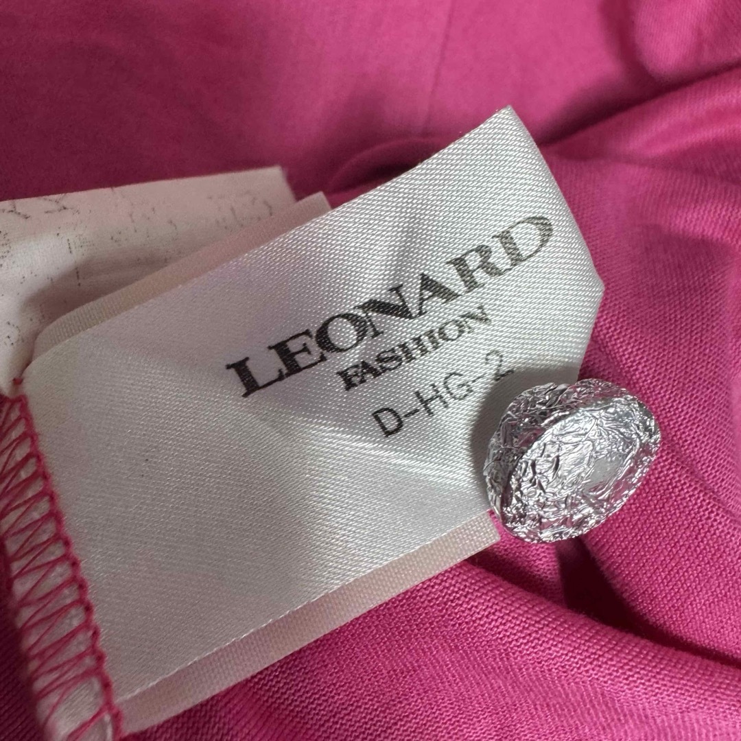 LEONARD - LEONARD(レオナール) 長袖カットソー - ピンク 肩 LEONARD - LEONARD(レオナール) 長袖カットソー - ピンク 肩