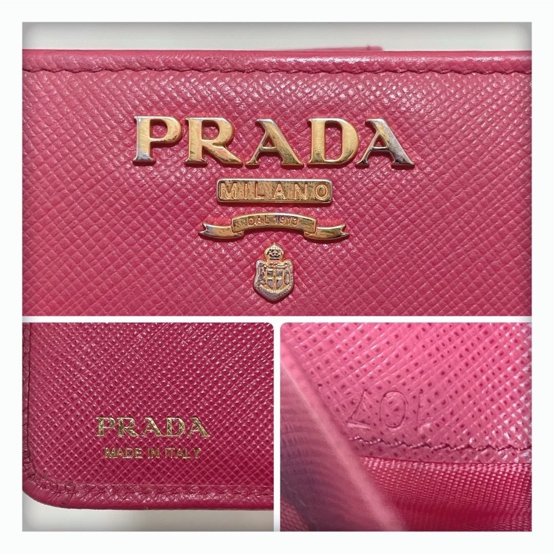 PRADA - ✨付属品有 人気✨ PRADA プラダ サフィアーノ 二つ折り PRADA - ✨付属品有 人気✨ PRADA プラダ サフィアーノ 二つ折り