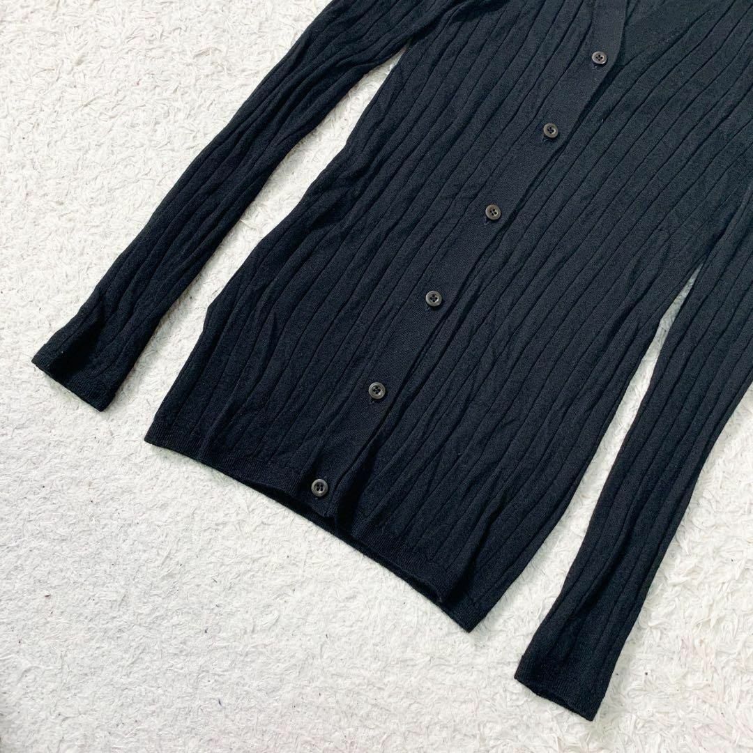 PRADA - 極美品 PRADA プラダ カシミヤ シルク カーディガン 黒 PRADA - 極美品 PRADA プラダ カシミヤ シルク カーディガン 黒
