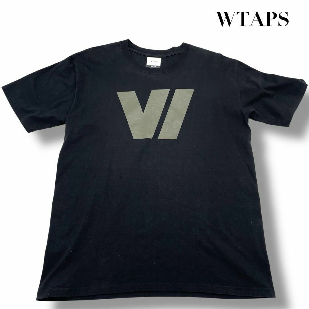 W)taps - WTAPS TシャツV/ ロゴ バックプリント カットソー SIZE W)taps - WTAPS TシャツV/ ロゴ バックプリント カットソー SIZE