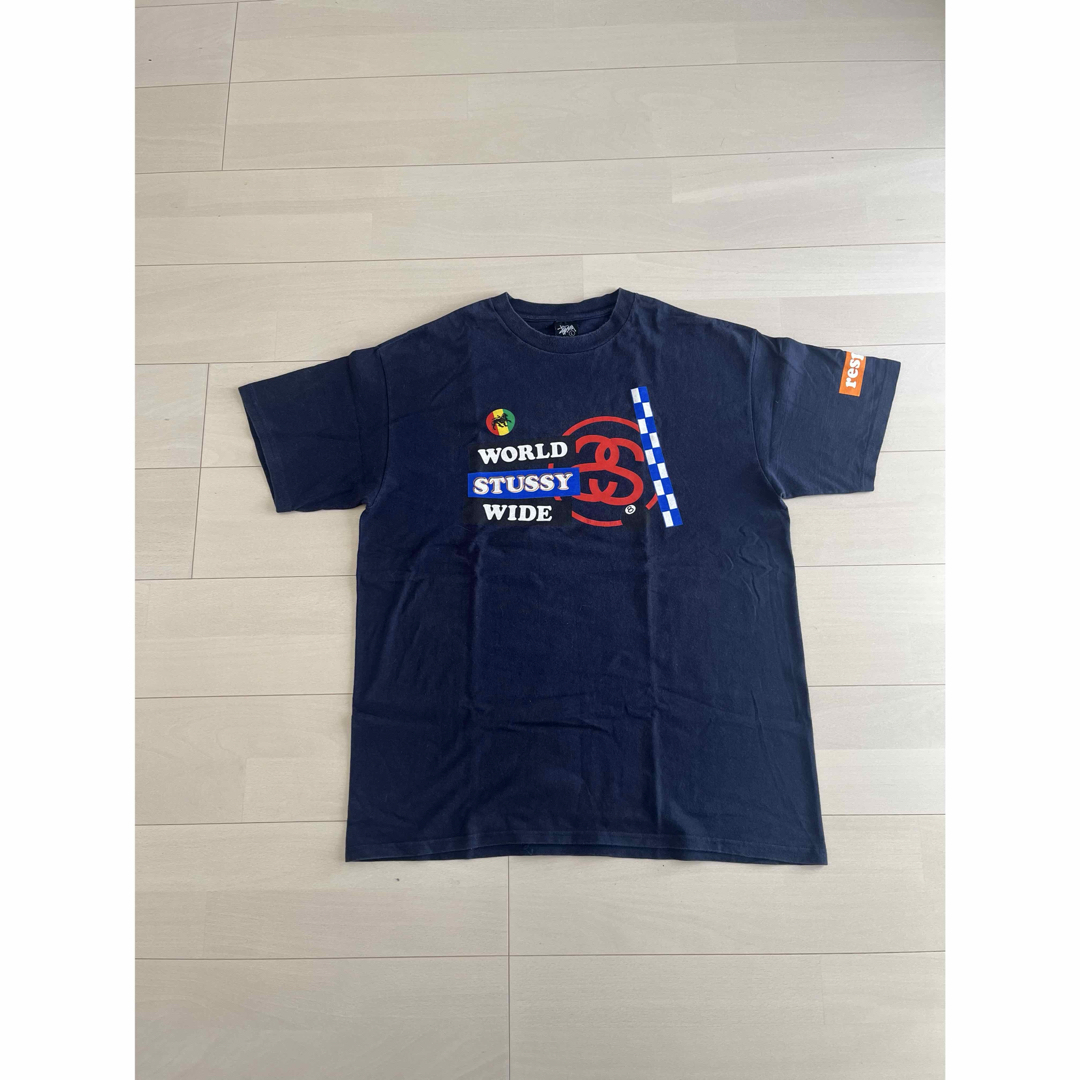 STUSSY - ☆Stussy☆ グラフィックプリント Tシャツ L ネイビー STUSSY - ☆Stussy☆ グラフィックプリント Tシャツ L ネイビー