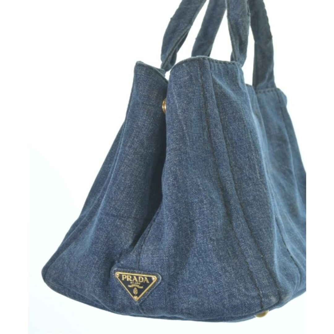 PRADA - PRADA プラダ トートバッグ - インディゴ 【古着 PRADA - PRADA プラダ トートバッグ - インディゴ 【古着