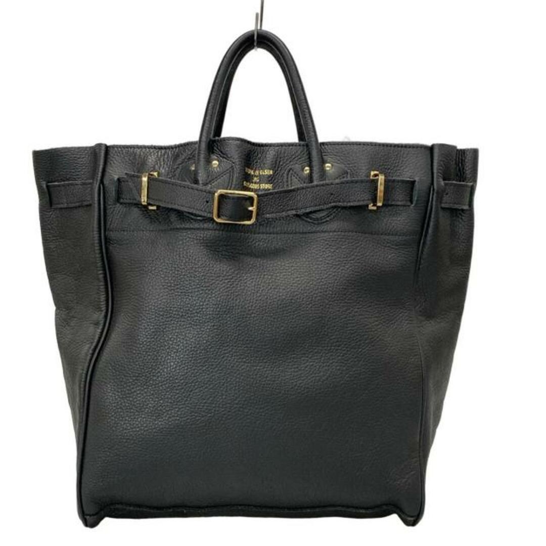 YOUNG&OLSEN(ヤングアンドオルセン) トートバッグ - 黒 レザーの YOUNG&OLSEN(ヤングアンドオルセン) トートバッグ - 黒 レザーの