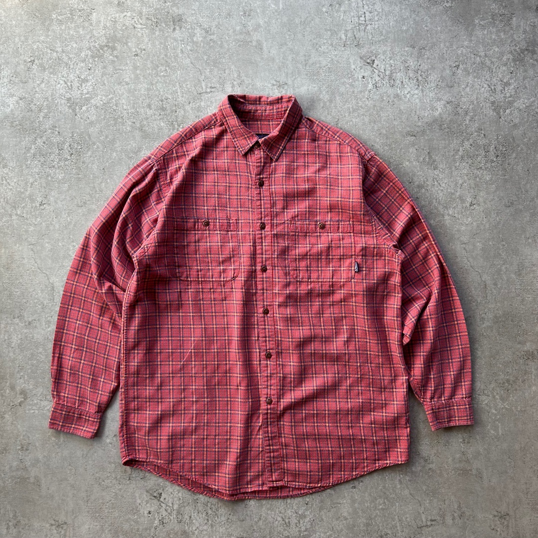 patagonia - 90s パタゴニア ネルシャツ M ポルトガル製 レッド patagonia - 90s パタゴニア ネルシャツ M ポルトガル製 レッド