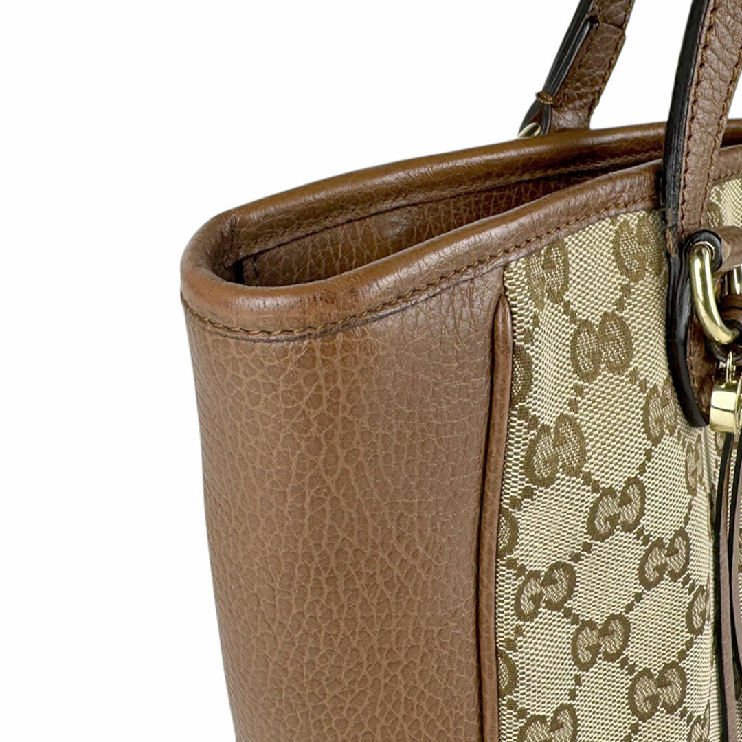 GUCCI - グッチ GUCCI ハンドバッグ GGキャンバス/レザー GUCCI - グッチ GUCCI ハンドバッグ GGキャンバス/レザー