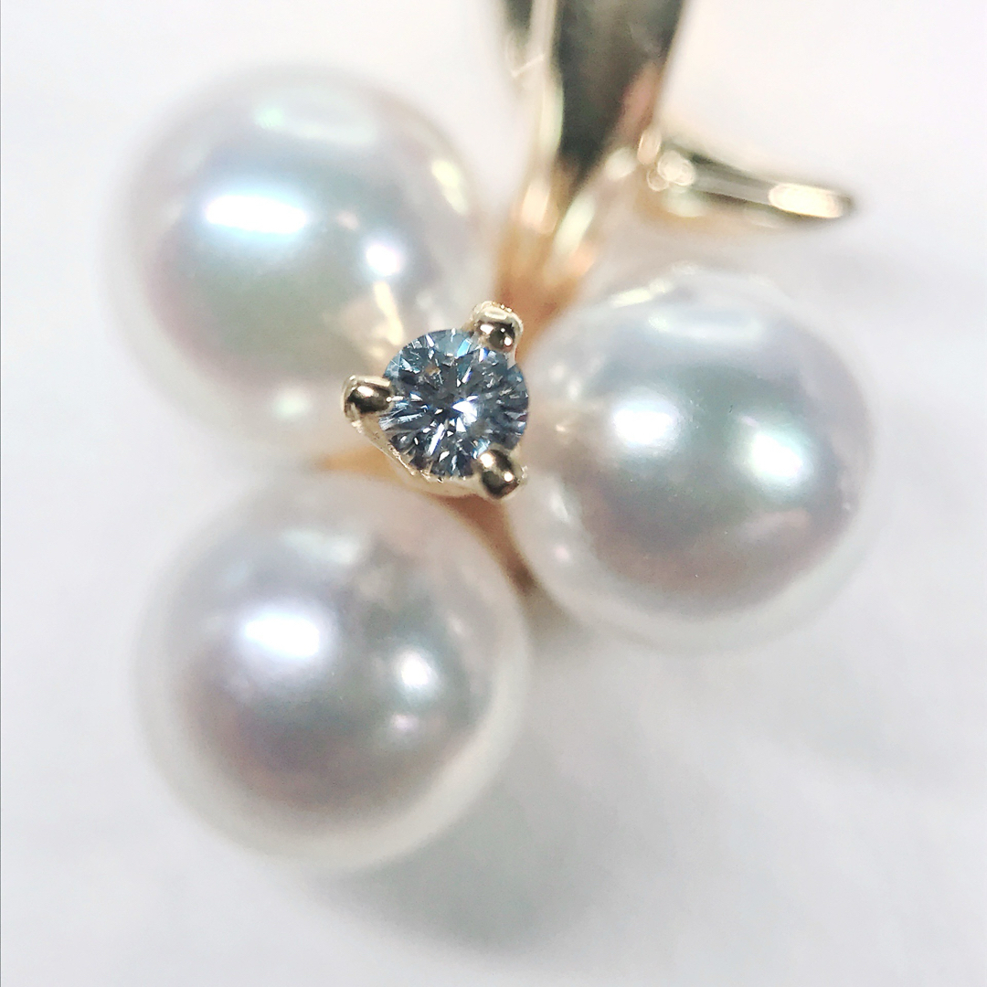 MIKIMOTO - ミキモト あこや真珠 ダイヤモンド ネックレス K18 MIKIMOTO - ミキモト あこや真珠 ダイヤモンド ネックレス K18