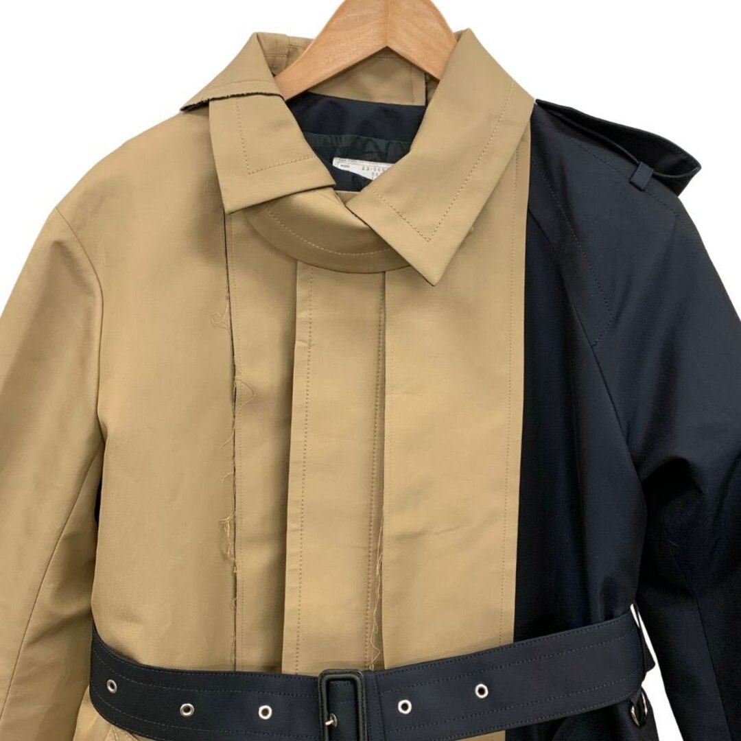 sacai - サカイ 23年製 コットン ギャバジン コート 異素材切替 sacai - サカイ 23年製 コットン ギャバジン コート 異素材切替