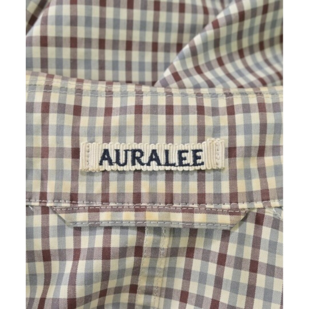 AURALEE - AURALEE トレンチコート 0(S位) グレーx茶x白 AURALEE - AURALEE トレンチコート 0(S位) グレーx茶x白