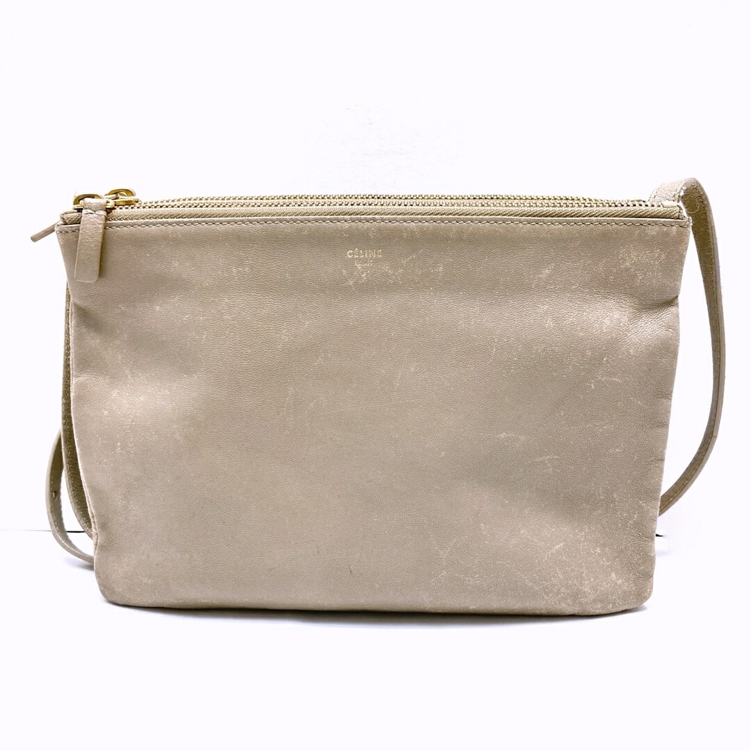 CELINE - CELINE(セリーヌ) ショルダーバッグ トリオ ベージュ CELINE - CELINE(セリーヌ) ショルダーバッグ トリオ ベージュ