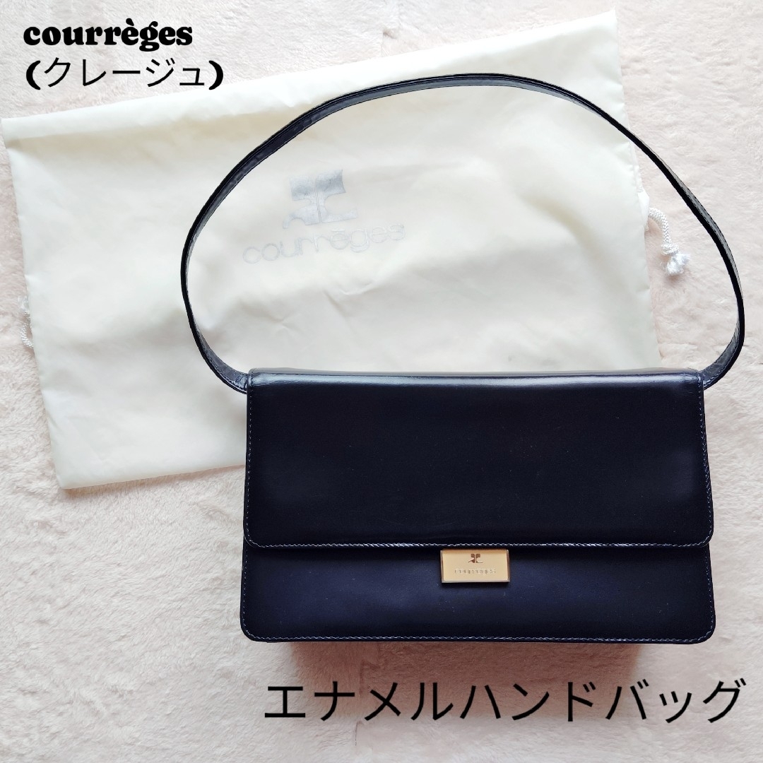 Courreges - 希少超美品 クレージュ フォーマル エナメル 黒 Courreges - 希少超美品 クレージュ フォーマル エナメル 黒