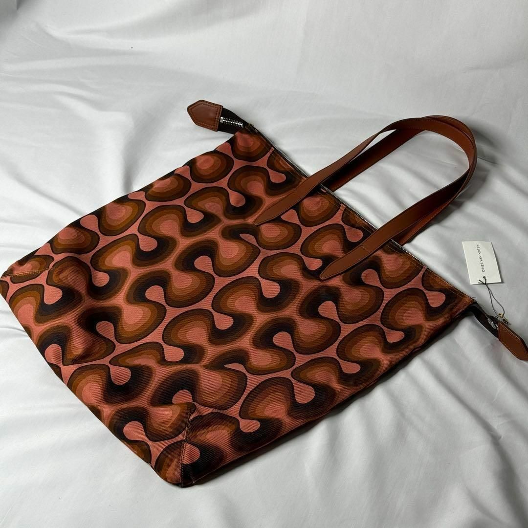 定価9.7万】DriesVanNoten アブストラクトパターン トートバッグ 定価9.7万】DriesVanNoten アブストラクトパターン トートバッグ