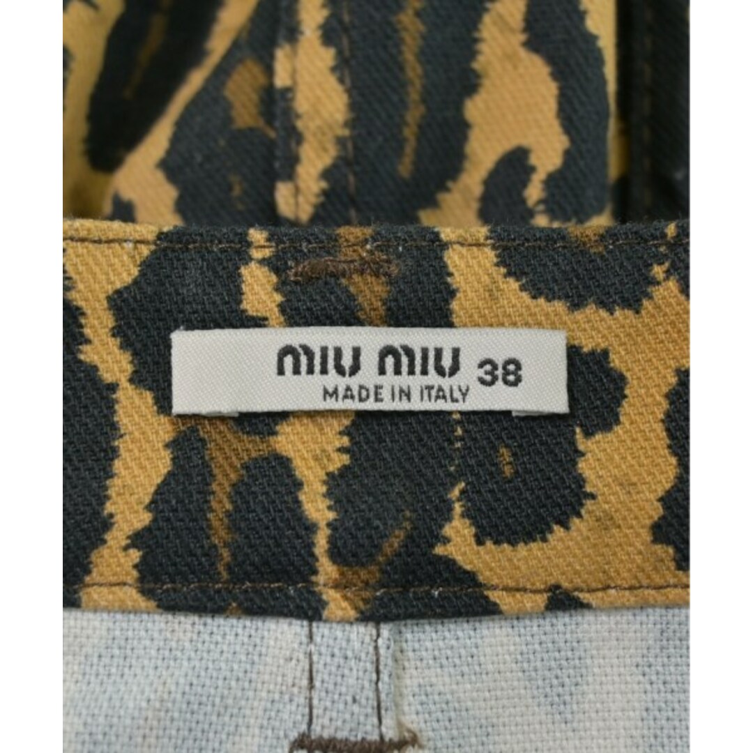 MIU MIU - Miu Miu ミュウミュウ ミニスカート 38(S位) 茶x黒(豹 MIU MIU - Miu Miu ミュウミュウ ミニスカート 38(S位) 茶x黒(豹