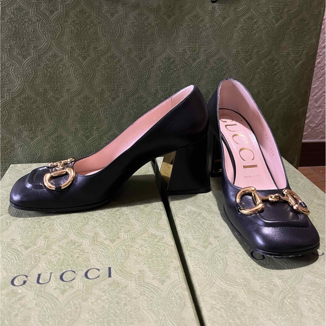 GUCCI - 【正規品】GUCCI ホースビット パンプス 36 ブラック 黒 GUCCI - 【正規品】GUCCI ホースビット パンプス 36 ブラック 黒