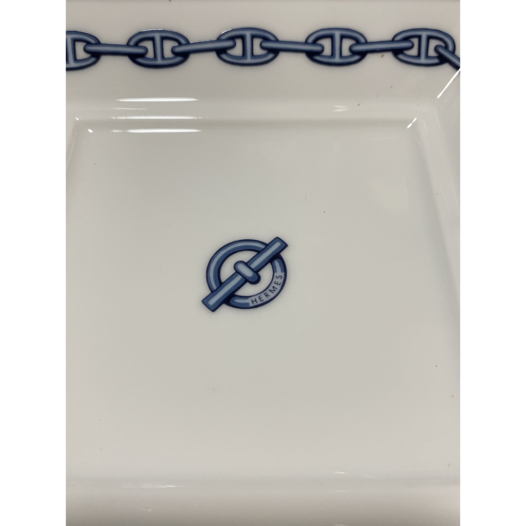 HERMES - エルメス 青いチェーン模様の四角い灰皿の通販 by 恋 HERMES - エルメス 青いチェーン模様の四角い灰皿の通販 by 恋