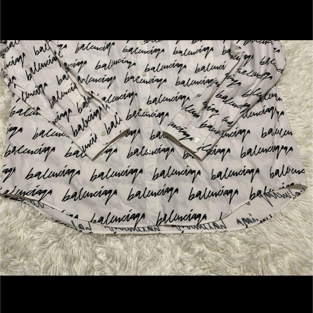 BALENCIAGA - 美品 大きい バレンシアガ スクリブル ロゴ BALENCIAGA - 美品 大きい バレンシアガ スクリブル ロゴ