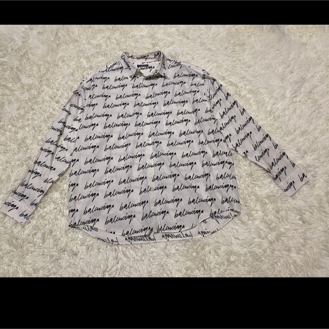 BALENCIAGA - 美品 大きい バレンシアガ スクリブル ロゴ BALENCIAGA - 美品 大きい バレンシアガ スクリブル ロゴ