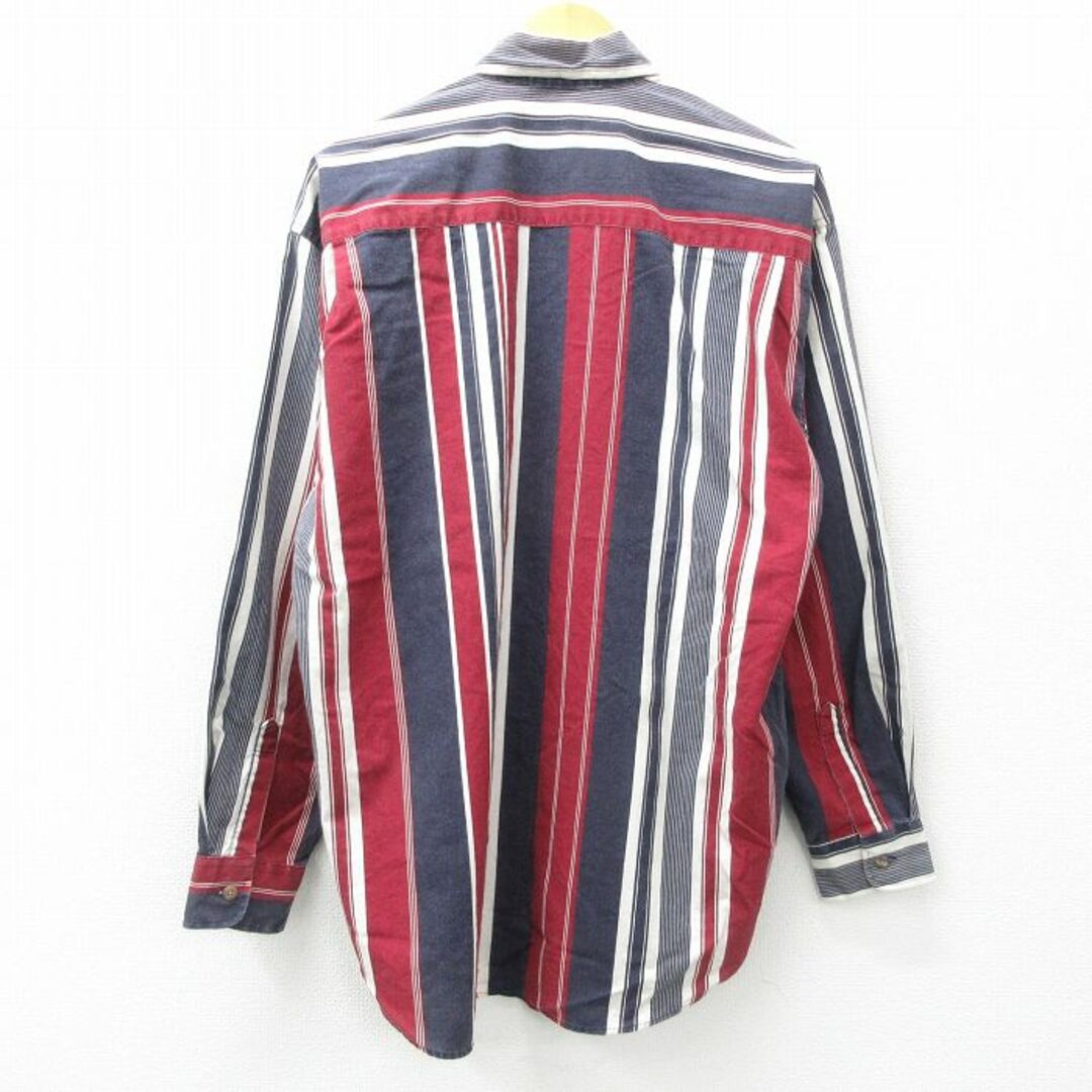 XL☆古着 長袖 シャツ メンズ 90年代 90s ロング丈 コットン XL☆古着 長袖 シャツ メンズ 90年代 90s ロング丈 コットン