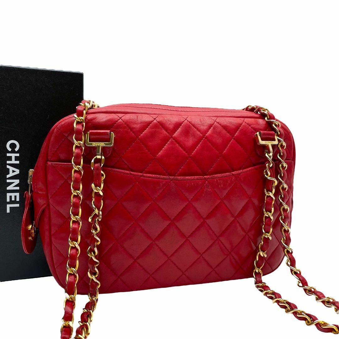 CHANEL - シャネル マトラッセ ラムスキン チェーン ショルダー CHANEL - シャネル マトラッセ ラムスキン チェーン ショルダー