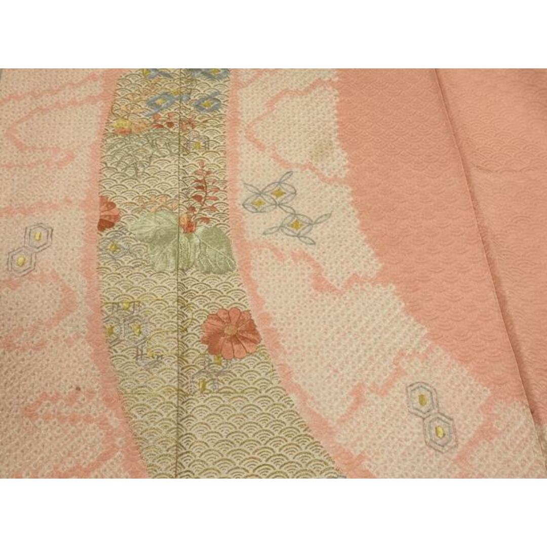 平和屋着物□訪問着 絞り 刺繍 短冊吉祥草花文 金彩 正絹 逸品 平和屋着物□訪問着 絞り 刺繍 短冊吉祥草花文 金彩 正絹 逸品