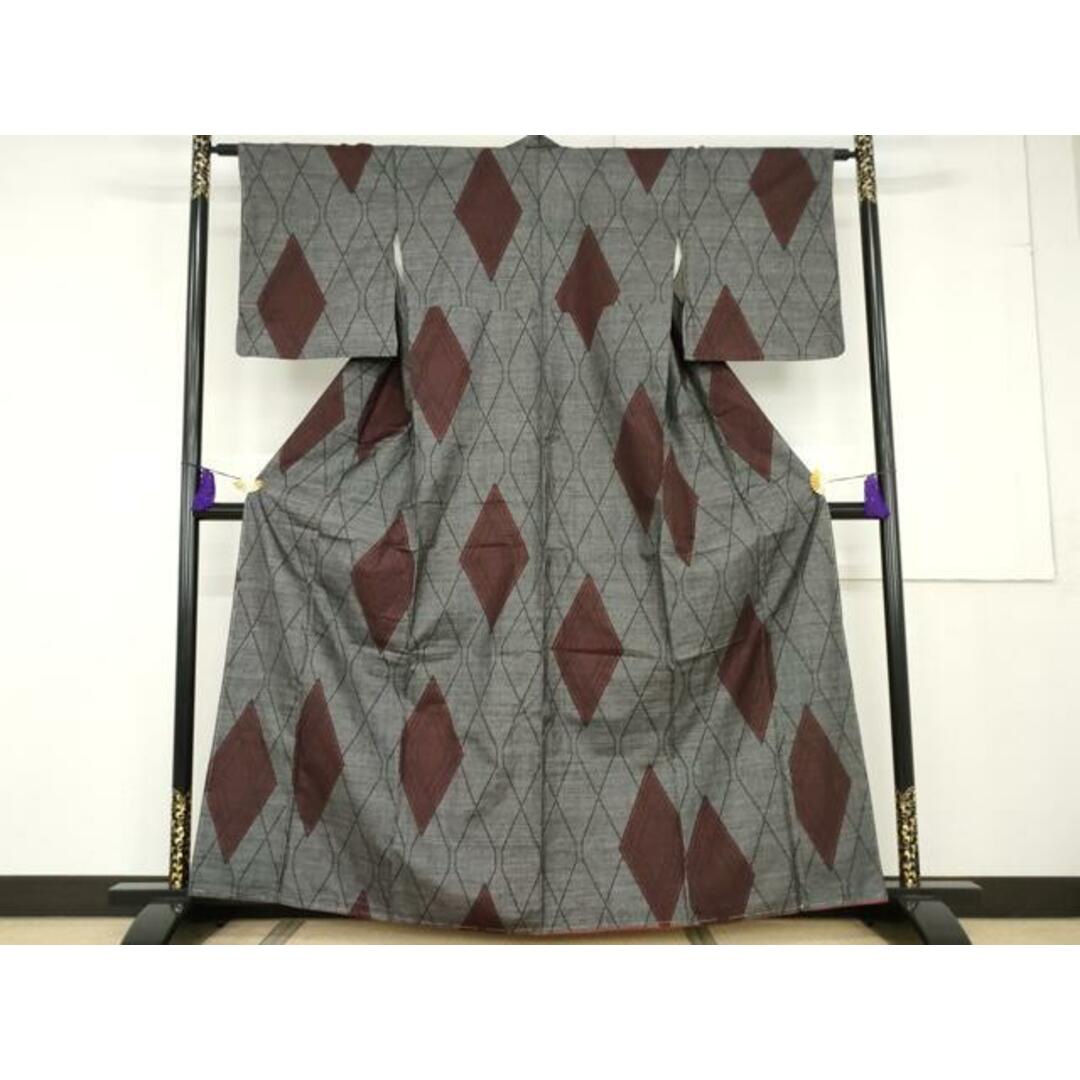平和屋着物□本場大島紬 7マルキ 菱文 正絹 逸品 未使用 平和屋着物□本場大島紬 7マルキ 菱文 正絹 逸品 未使用