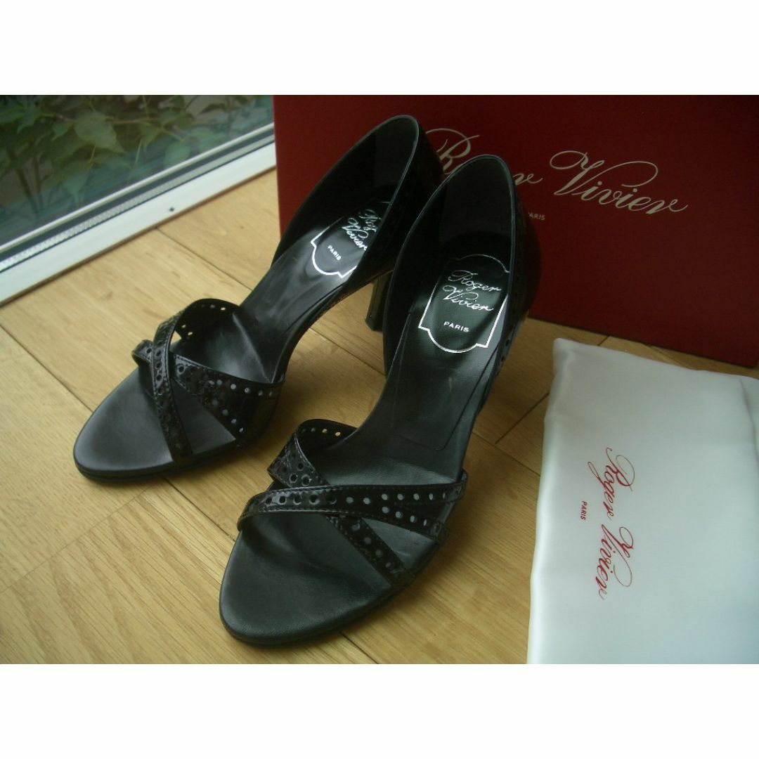 ROGER VIVIER - 【美品】ロジェヴィヴィエ オープントゥパンプス ROGER VIVIER - 【美品】ロジェヴィヴィエ オープントゥパンプス