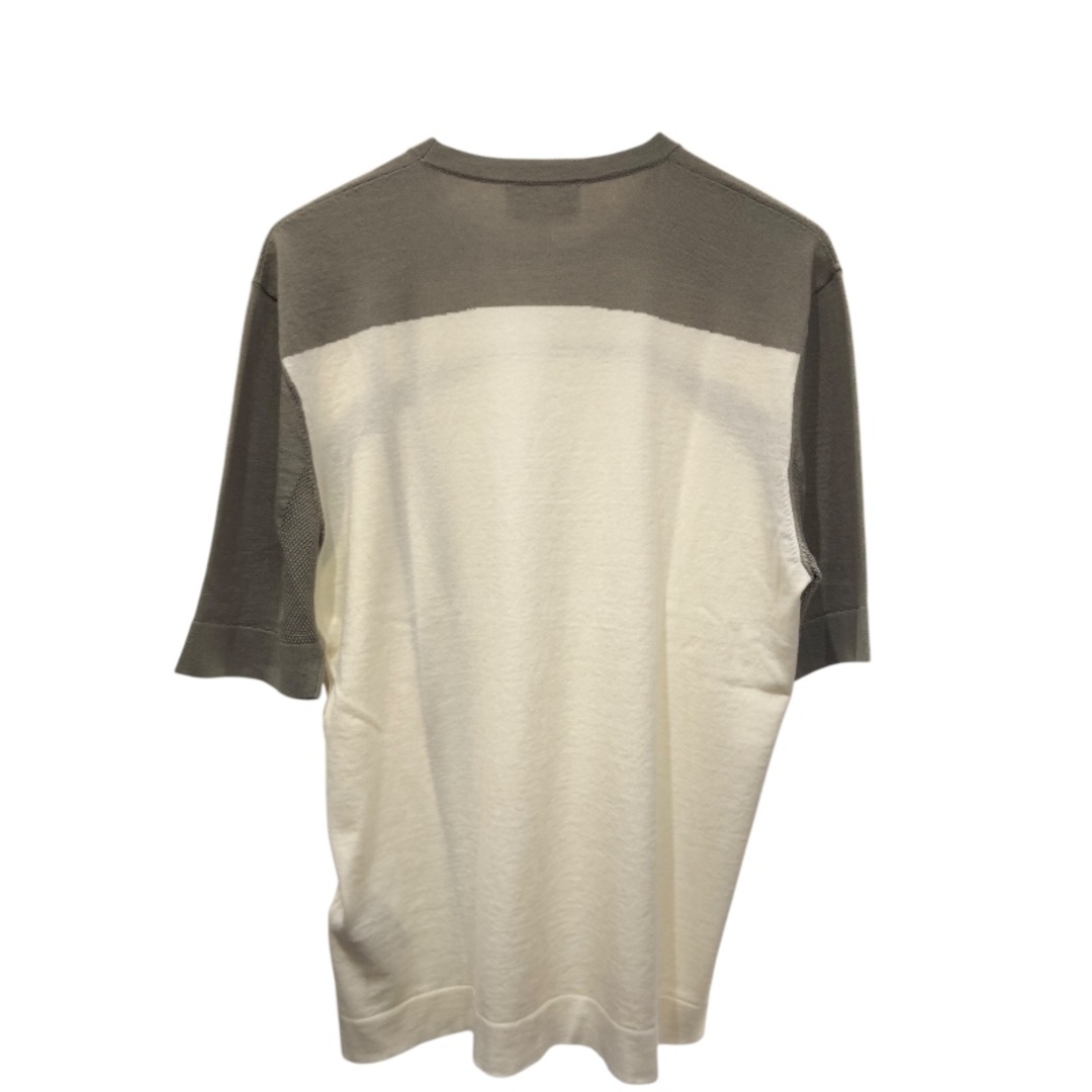 HERMES - エルメス HERMES カシミヤ混デザインニットTシャツ HERMES - エルメス HERMES カシミヤ混デザインニットTシャツ