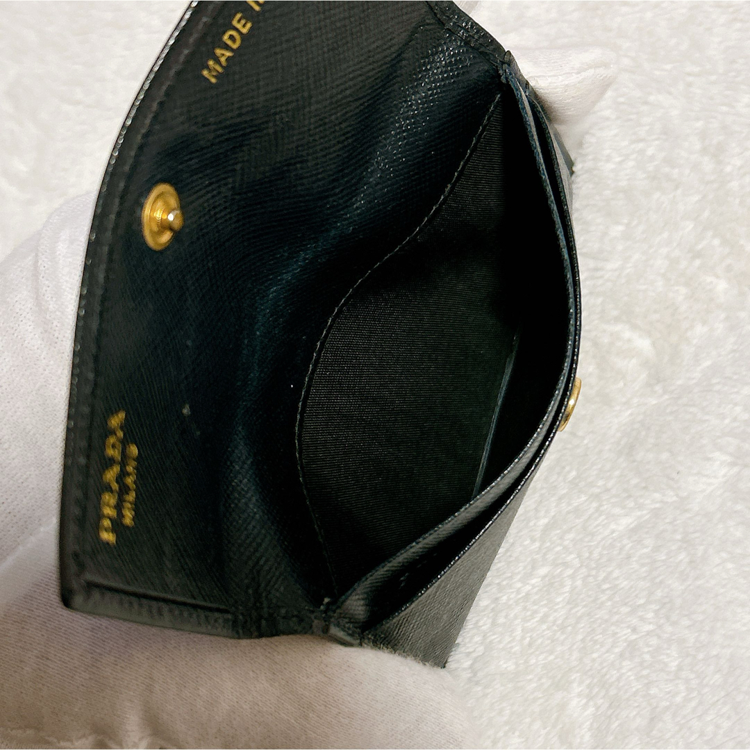 PRADA - 【極美品】PRADA プラダ ブラック レザー カードケース PRADA - 【極美品】PRADA プラダ ブラック レザー カードケース