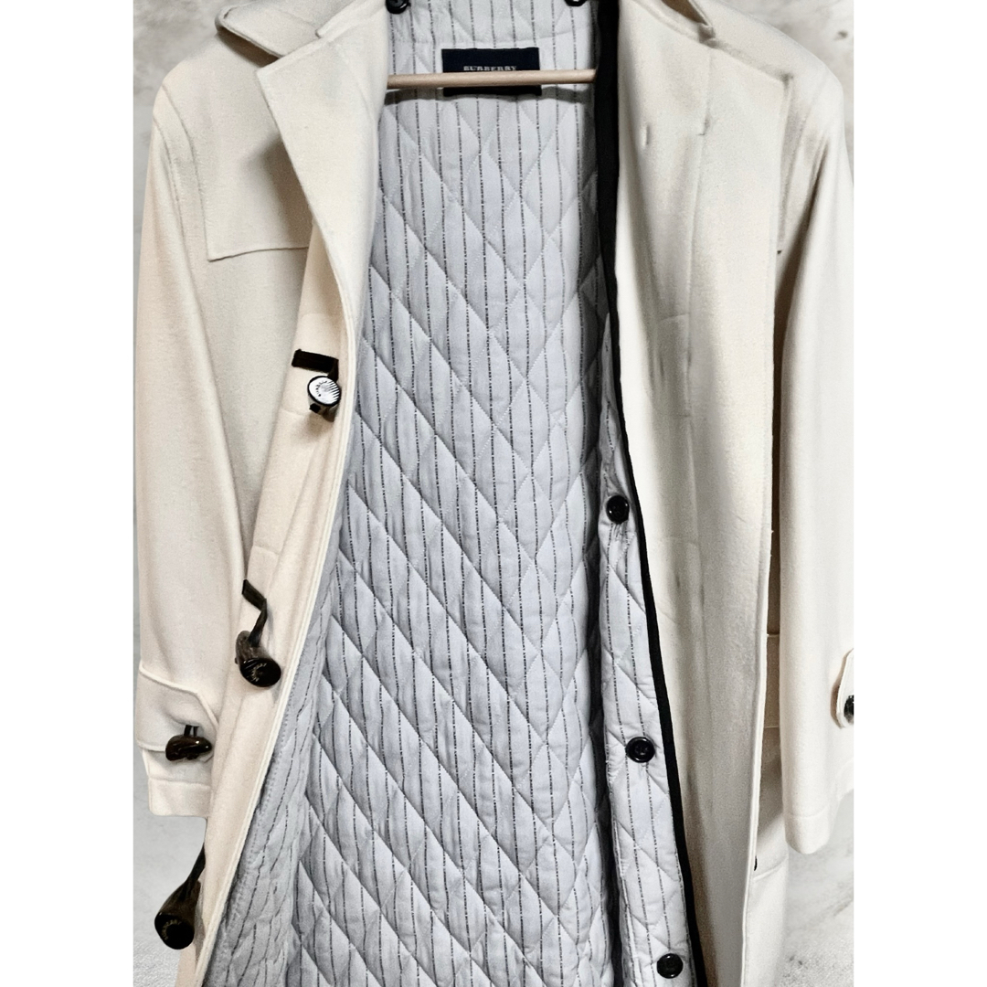 BURBERRY - 試着のみ BURBERRY ホワイト ダッフルコートの通販 BURBERRY - 試着のみ BURBERRY ホワイト ダッフルコートの通販