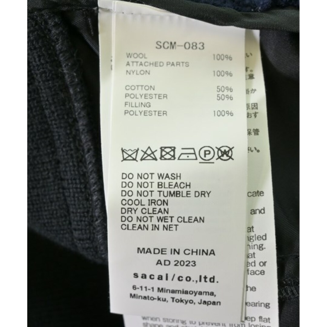 sacai - sacai サカイ ニット・セーター 3(L位) 紺 【古着 sacai - sacai サカイ ニット・セーター 3(L位) 紺 【古着