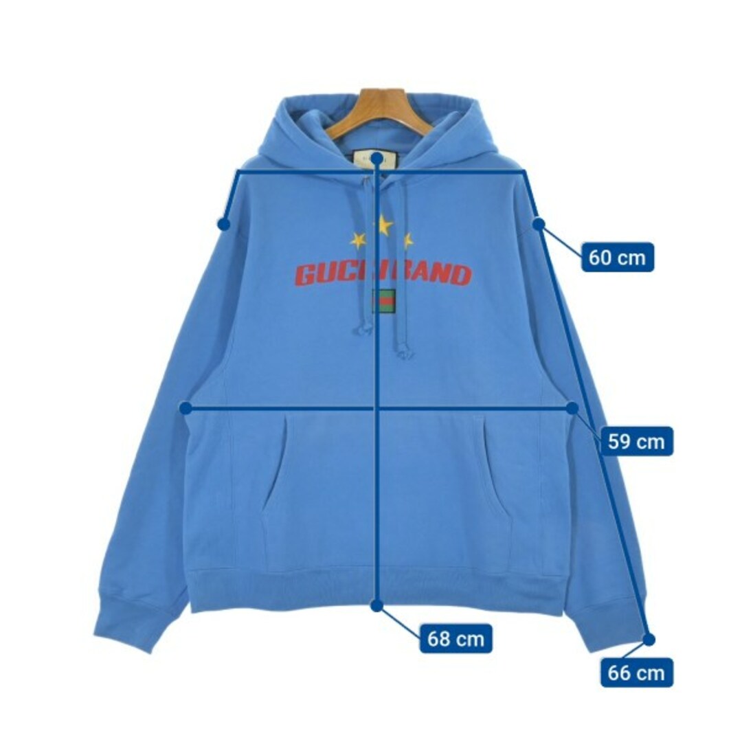 GUCCI - GUCCI グッチ パーカー XL 水色 【古着】【中古】の通販 GUCCI - GUCCI グッチ パーカー XL 水色 【古着】【中古】の通販