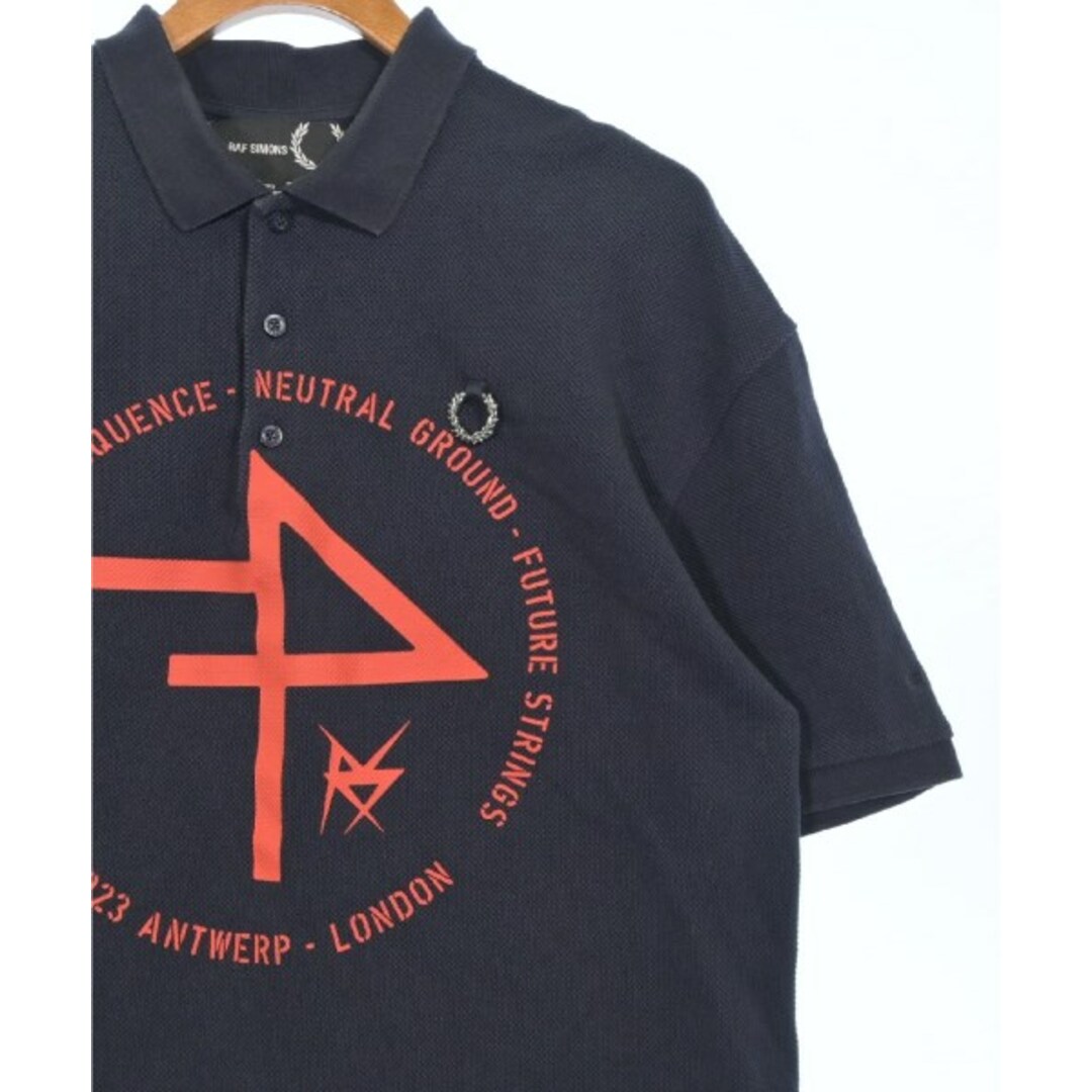 RAF SIMONS - RAF SIMONS ラフシモンズ ポロシャツ S 紺 【古着 RAF SIMONS - RAF SIMONS ラフシモンズ ポロシャツ S 紺 【古着