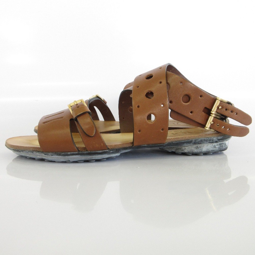 TOD'S - 良品 TOD'S トッズ レザー パンチング クロスベルト TOD'S - 良品 TOD'S トッズ レザー パンチング クロスベルト
