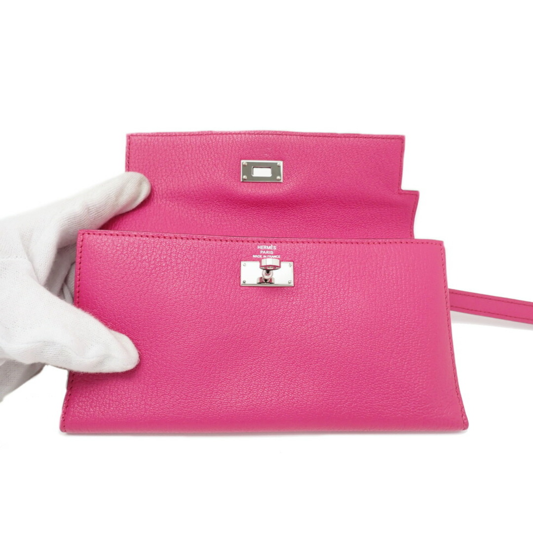 HERMES - エルメス シェーブル ローズショッキング×SV金具 L HERMES - エルメス シェーブル ローズショッキング×SV金具 L