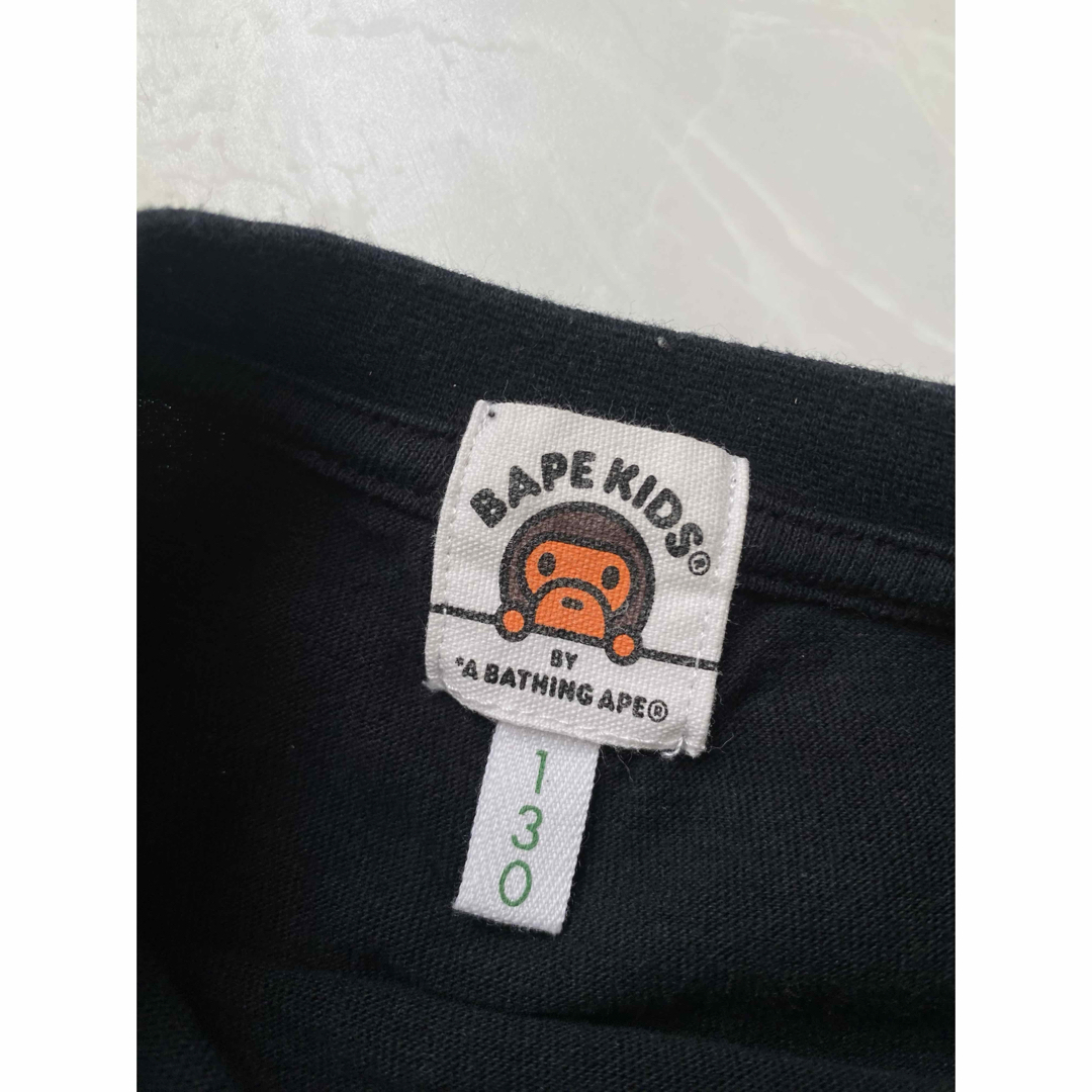 A BATHING APE - A BATHING APE ブラック Tシャツ BAPE 黒 130の A BATHING APE - A BATHING APE ブラック Tシャツ BAPE 黒 130の