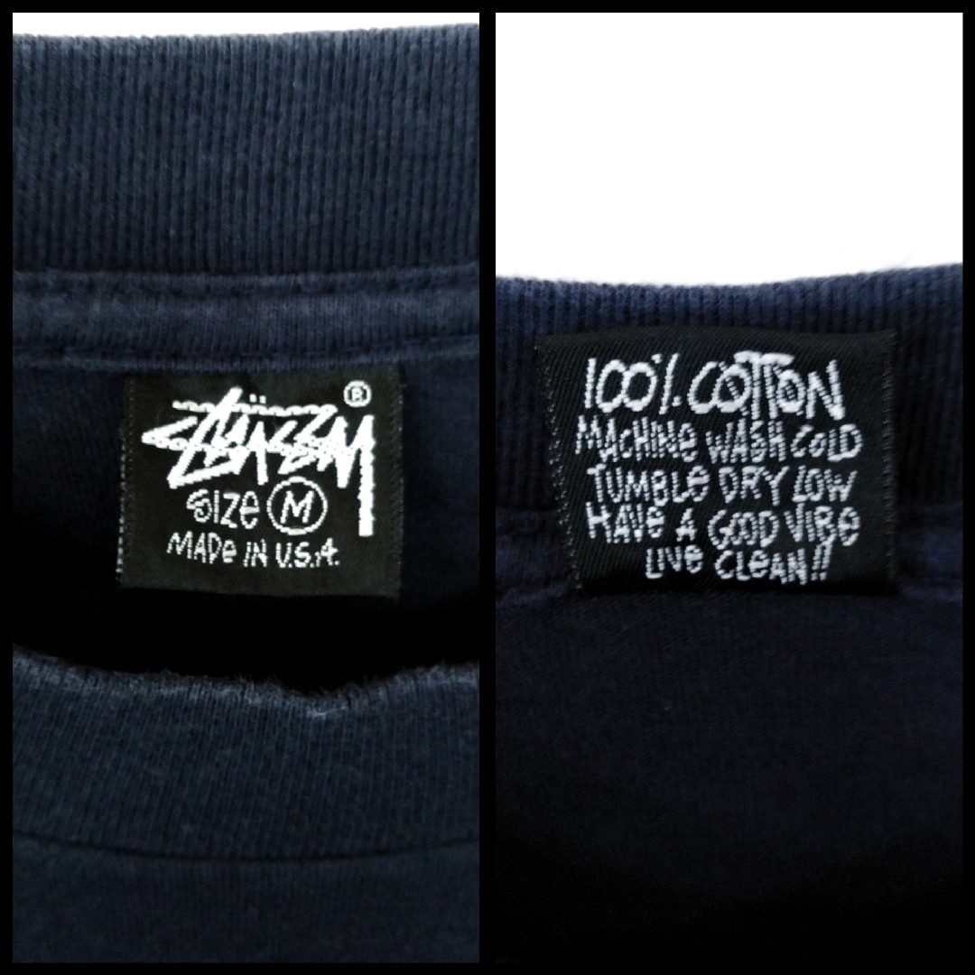 STUSSY - 【STUSSY】USA製 黒タグ カレッジロゴ Tシャツ STUSSY - 【STUSSY】USA製 黒タグ カレッジロゴ Tシャツ
