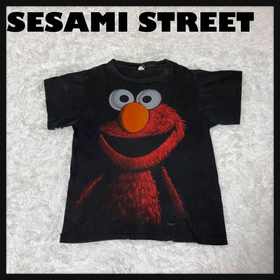 SESAME STREET - 90s セサミストリート Tシャツ エルモ 袖裾 SESAME STREET - 90s セサミストリート Tシャツ エルモ 袖裾